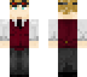 dapper suit and googles red | Minecraft Skin