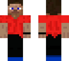 red shirt steve | Minecraft Skin