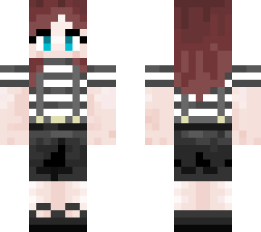 stripped shirt w/ suspenders sissy | Minecraft Skin