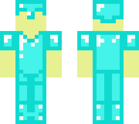 Yellow person in diamond armour | Minecraft Skin