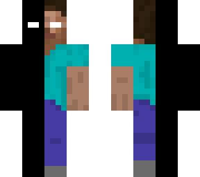 half herobrine and half null | Minecraft Skin