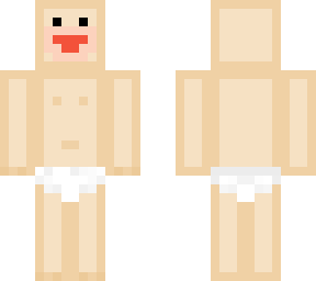 Cute baby wearing diaper | Minecraft Skin