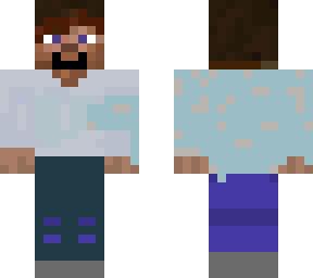Steve With Long Hair | Minecraft Skin