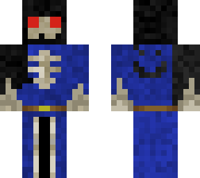 evil skeleton in blue robe | Minecraft Skin