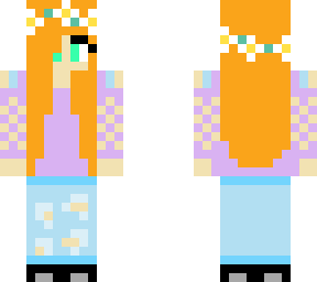 Lily Potter with flower tiara | Minecraft Skin