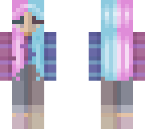Pink And Blue~ Collab | Minecraft Skin