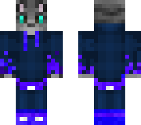 Blue Fire Cat | Minecraft Skin