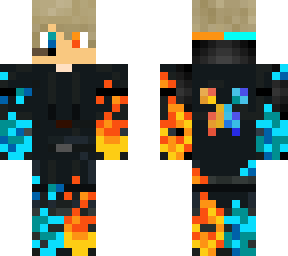 blue boy blond fire water | Minecraft Skins