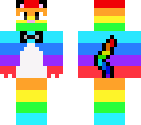 Rainbow cat | Minecraft Skin
