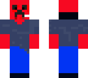 Red gamer creeper | Minecraft Skin
