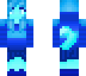 Cute Blue Wolf Girl | Minecraft Skin