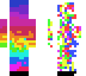 rainbow synthwave | Minecraft Skin