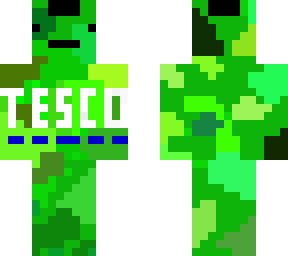green camo tesco bag | Minecraft Skin