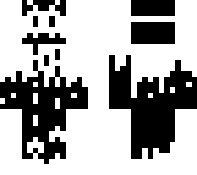 space invaders black and white | Minecraft Skin