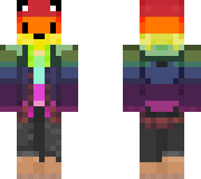 Rainbow cozy fox | Minecraft Skin