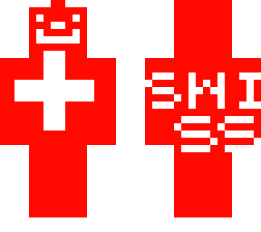 Switzerland dude with swiss on the back with white shoes | Minecraft Skin
