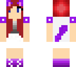 Red-haired Cat Girl | Minecraft Skin