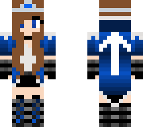 blue female warrior princess longhair | Minecraft Skins