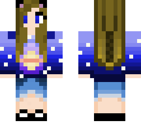 Galaxy Cat Girl | Minecraft Skin