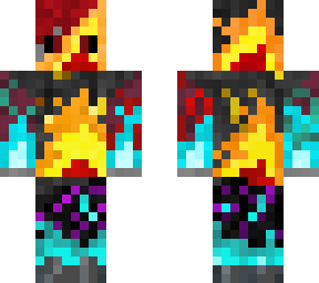 Nether raised kid with fire and soul fire | Minecraft Skin