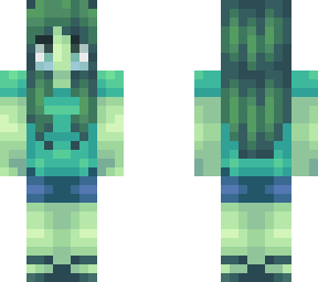 Crying zombie girl monster school | Minecraft Skin