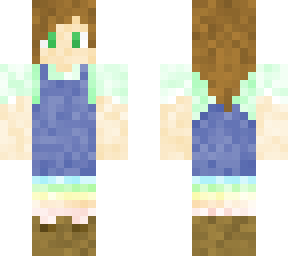pastel cute girl overalls | Minecraft Skins