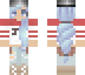 Girl with long braid | Minecraft Skin