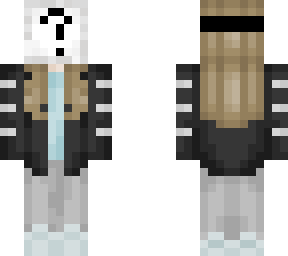 girl with question mark mask | Minecraft Skin