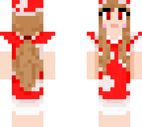 red mushroom apron girl | Minecraft Skin
