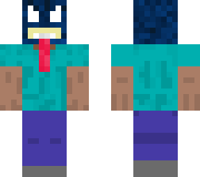Steve with venom mask | Minecraft Skin