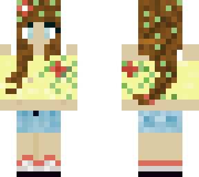 Cute Vans Girl **Roses** | Minecraft Skin