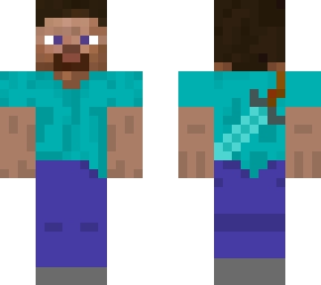 Minecraft Steve With Diamond Sword