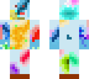 Random color dots on light blue | Minecraft Skin