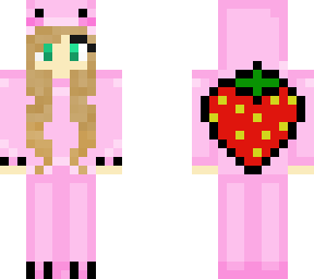 strawberry cute frog | Minecraft Skins