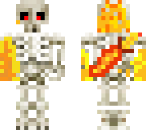 fire skeleton | Minecraft Skin