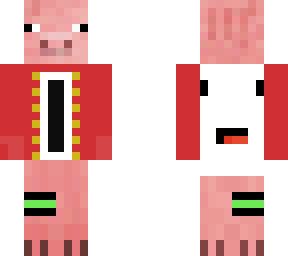 pig with a halo and a cape | Minecraft Skin