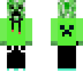 Cool Creeper With Hoodie | Minecraft Skin