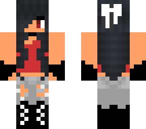 Aphmau with lots of red | Minecraft Skin