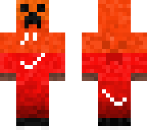 Minecraft Red And Orange Creeper | Minecraft Skin