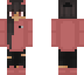 Red aesthetic girl | Minecraft Skin