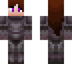 Anime Character in Netherite Armor | Minecraft Skin