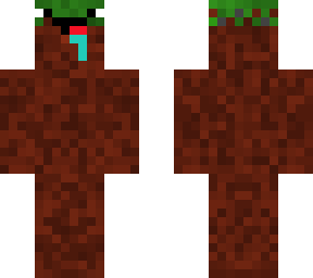 Drooling grass block | Minecraft Skin