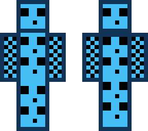 Minecraft Slime Face Blue