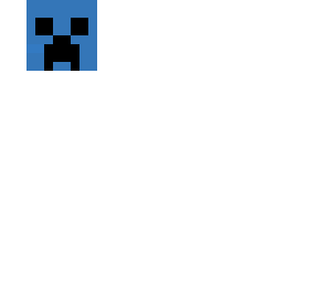 Minecraft Creeper Head Blue