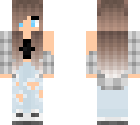 Cute Girl Skin With Wolf Ears | Minecraft Skin