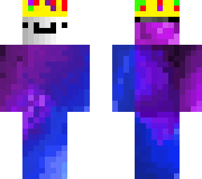 galaxy smile whit crown | Minecraft Skin