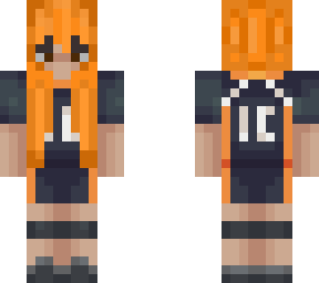 Haikyuu Hinata Karasuno Volleyball uniform girl | Minecraft Skin