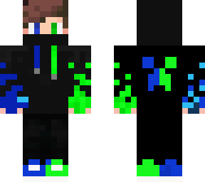 Blue green skin boy | Minecraft Skin
