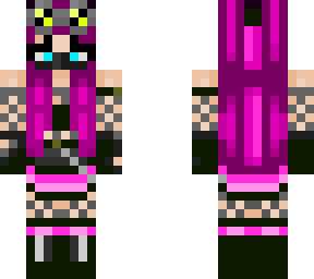 Cyber goth pink girl | Minecraft Skin