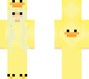 Aesthetic girl in duck costume ~ Blonde vers ~ | Minecraft Skin
